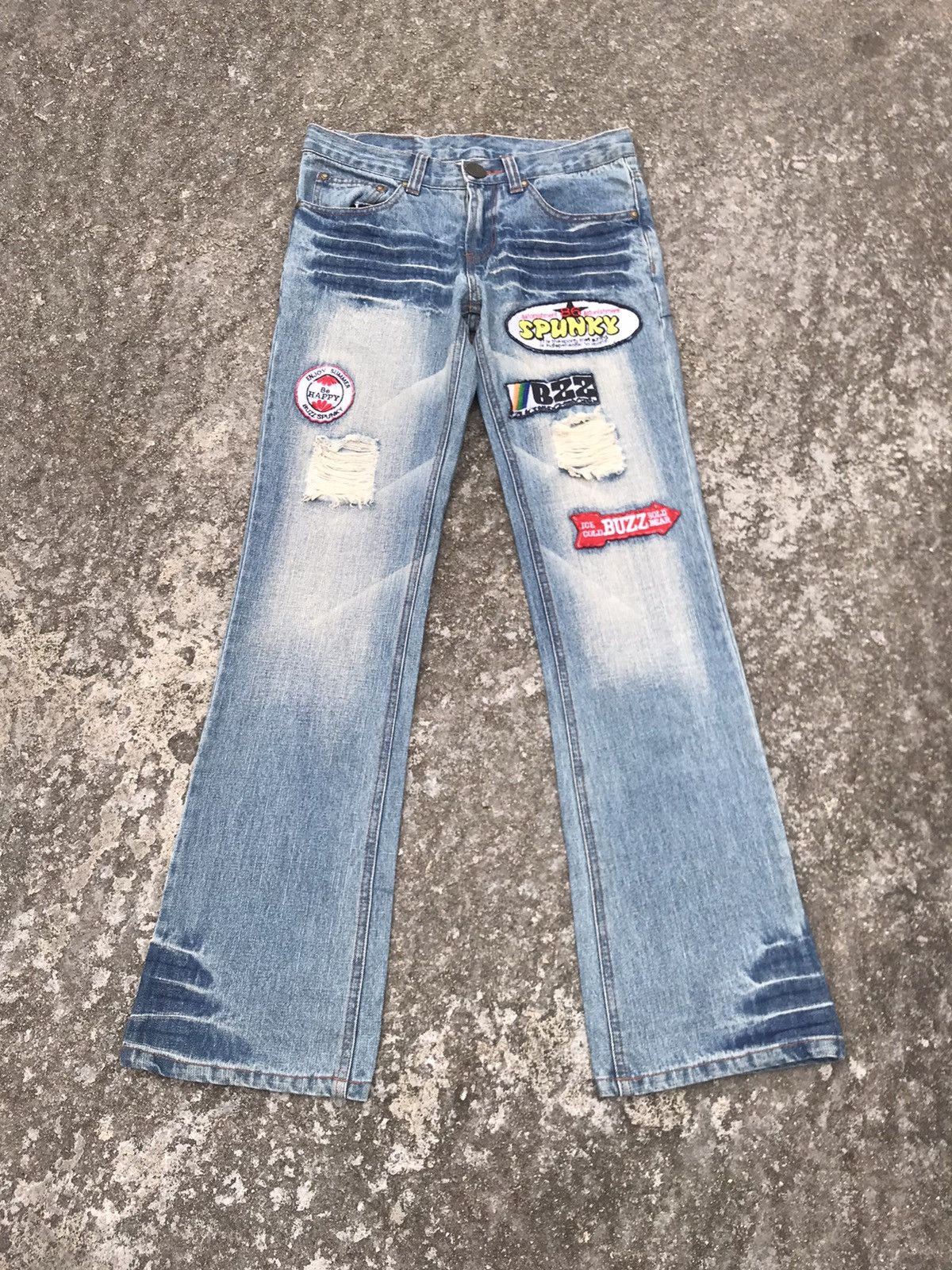 Distressed Denim Buzzspunky Patches Nice Design Denim | Grailed