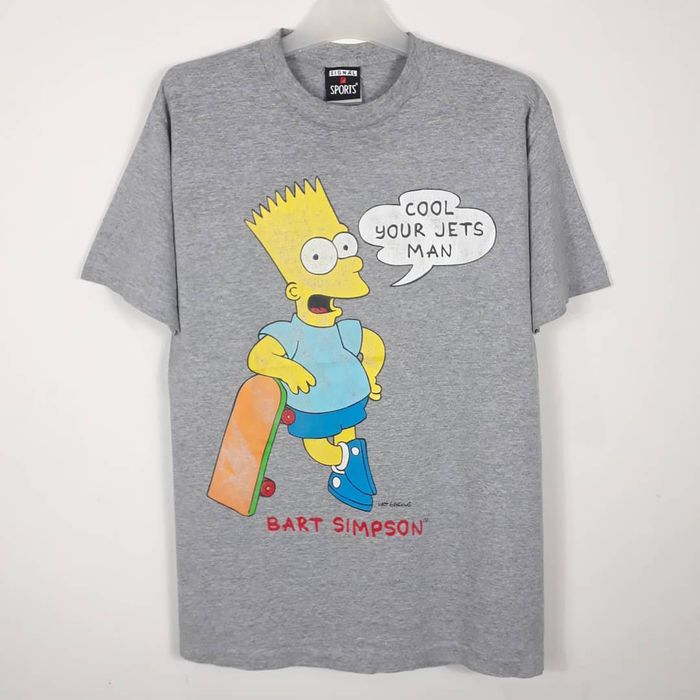 Vintage Vtg 90s BART SIMPSON Matt Groening Skateboard T-Shirt Movie ...