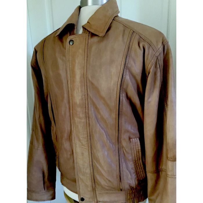 Scully Leather Scully Soft Leather Bomber Jacket Carmel Tan Medium ...