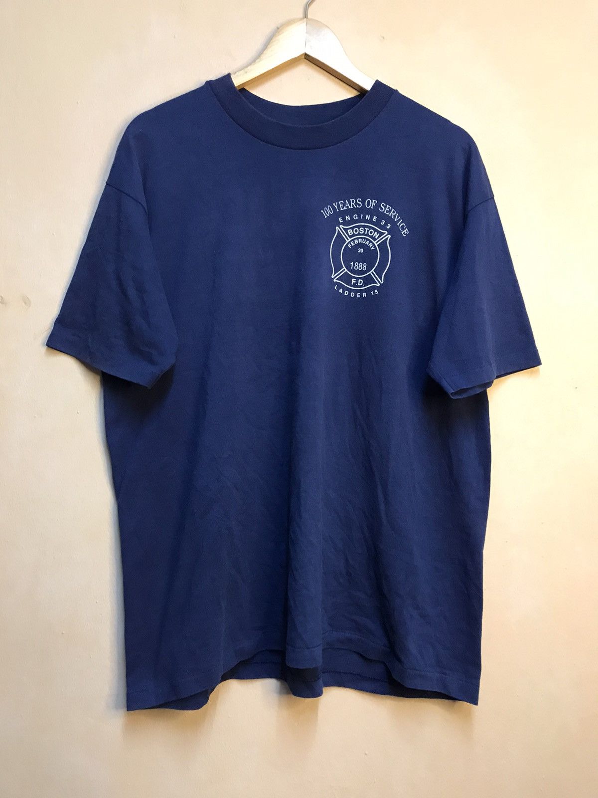 Hanes × Vintage Vintage 80s Firefighter 100 years of service | Grailed