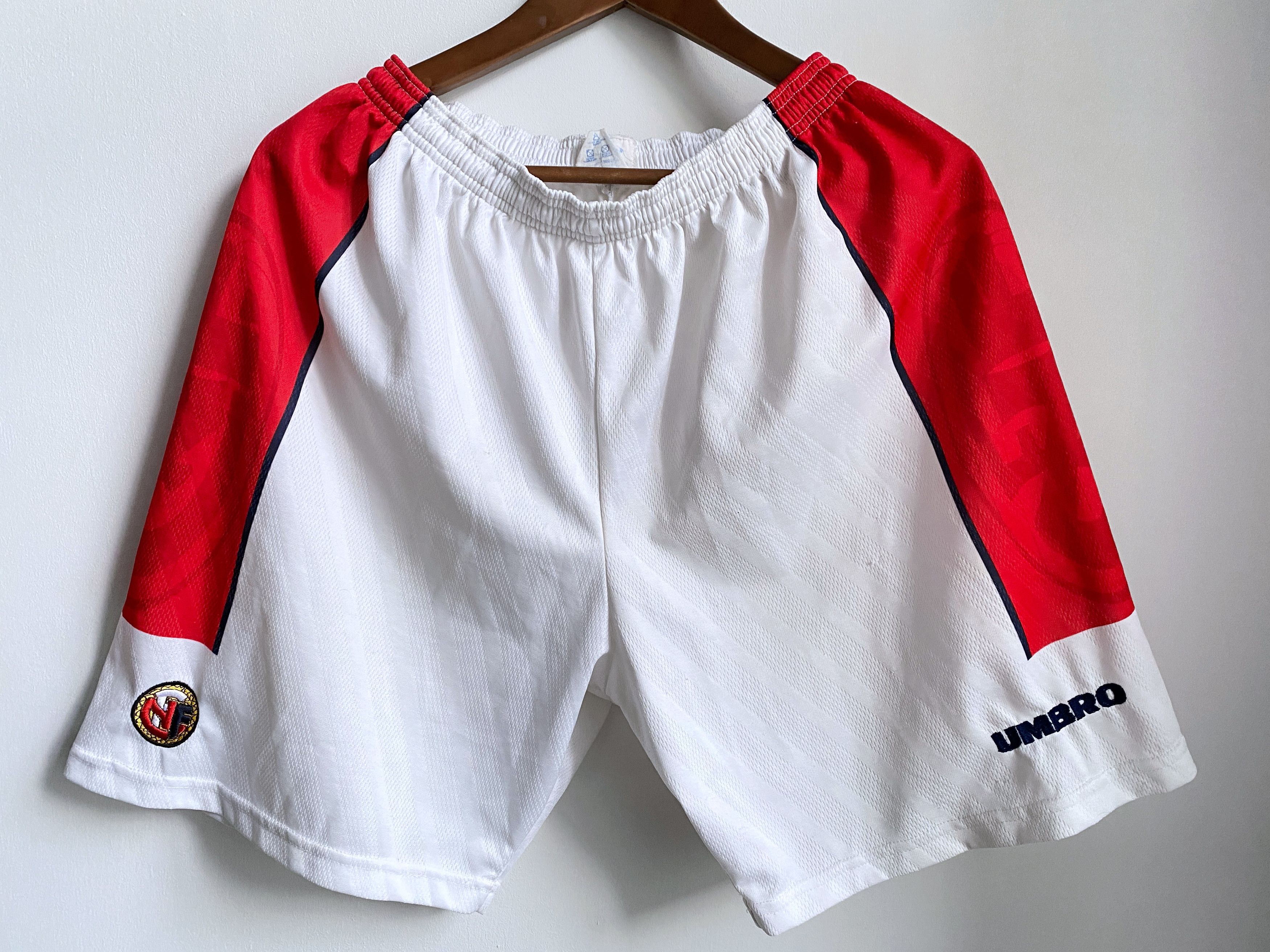Umbro × Vintage Norway Norge Vintage 90’s Away football soccer shorts ...