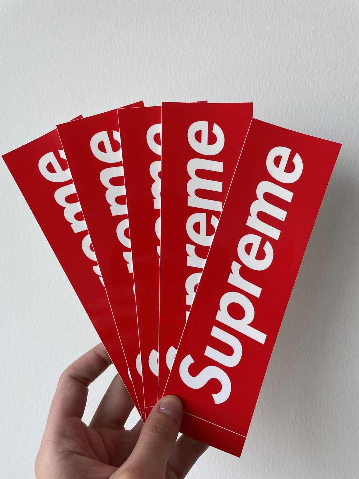 Supreme Supreme Red Box Logo Sticker (Pack Of 5) | Grailed