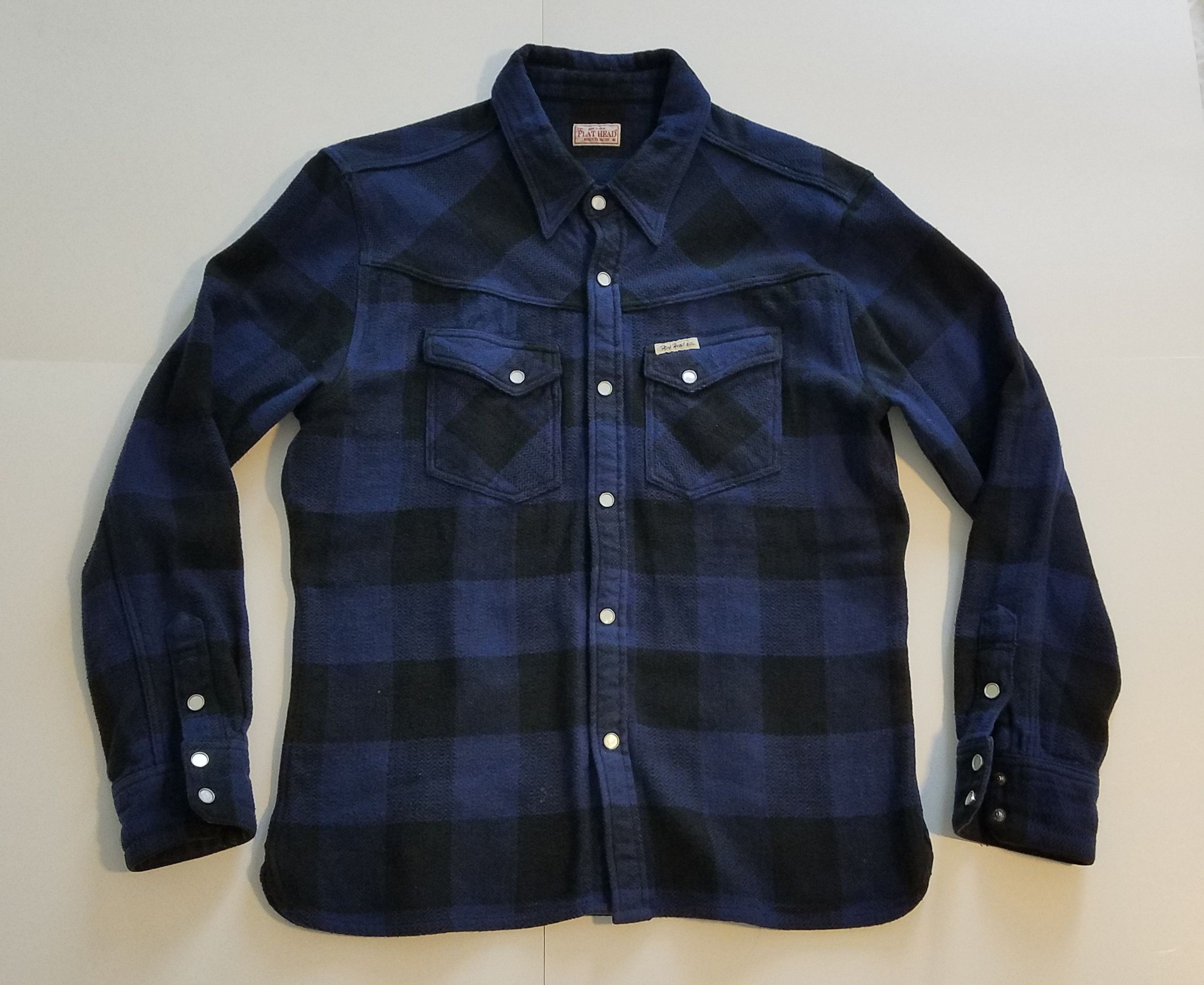 The Flat Head THE FLAT HEAD Checkered Heavyweight Japanese Flannel ...
