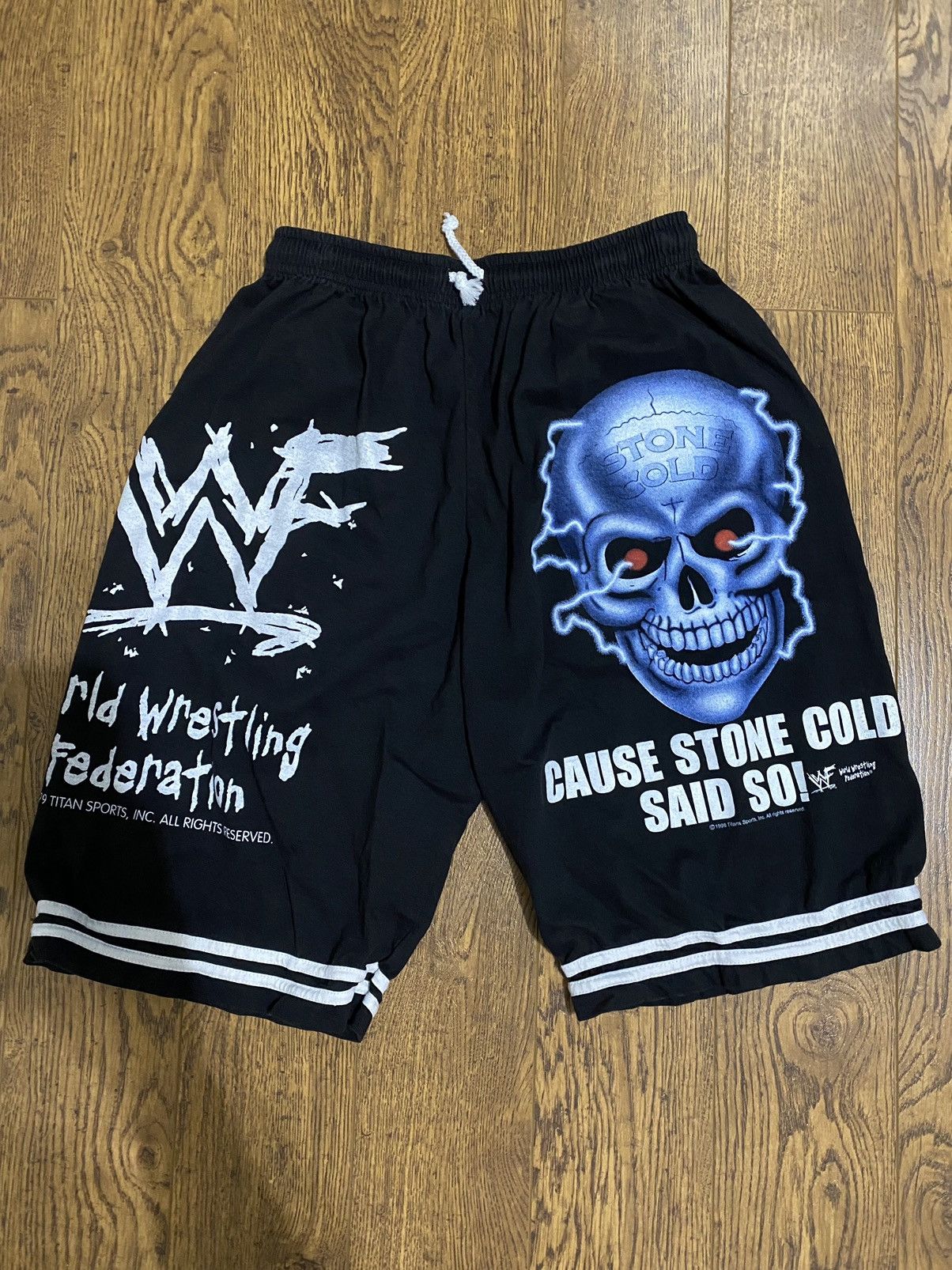 Vintage WWF Stone Cold Steve Austin Shorts GRAIL | Grailed