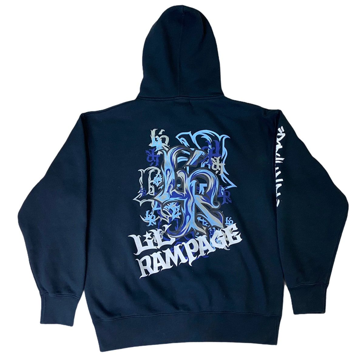 Vintage Vintage LIL RAMPAGE Graffiti Art Style Big Graphic Hoodie | Grailed