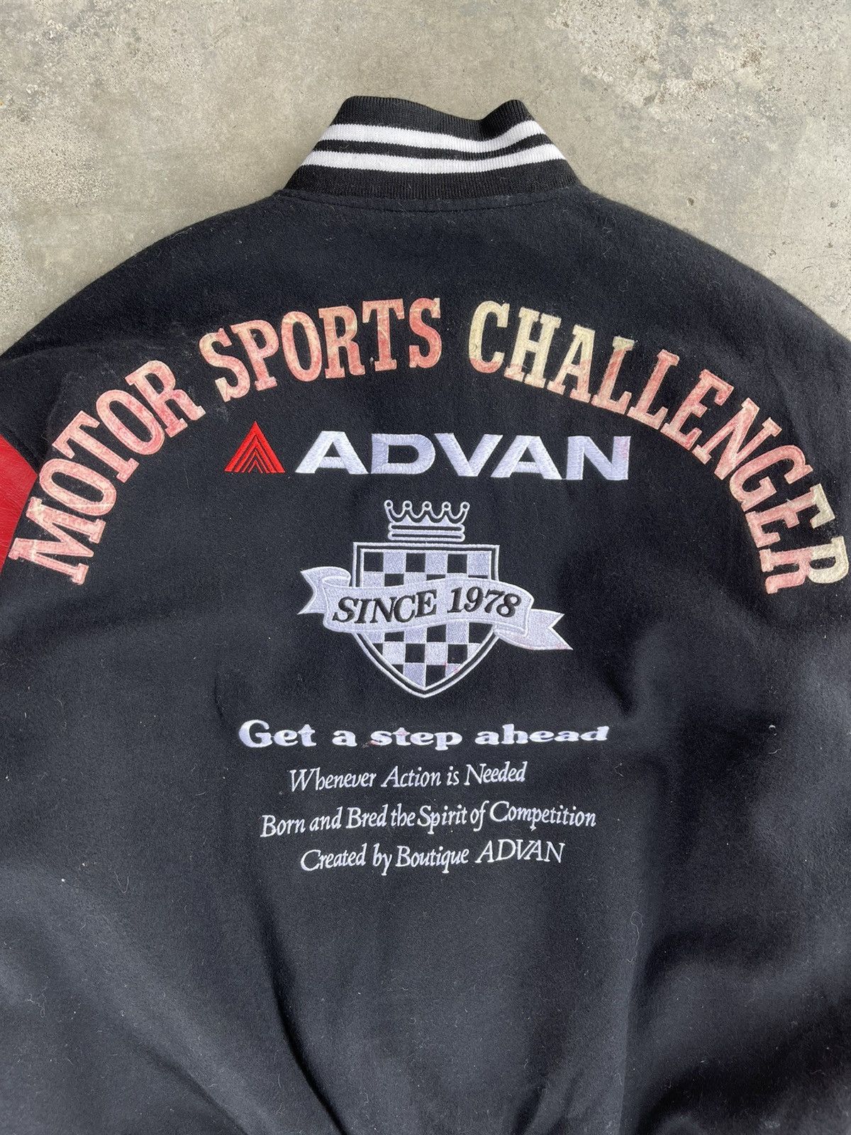 Racing × Sports Specialties × Varsity Jacket Advan Racing Wool and ...