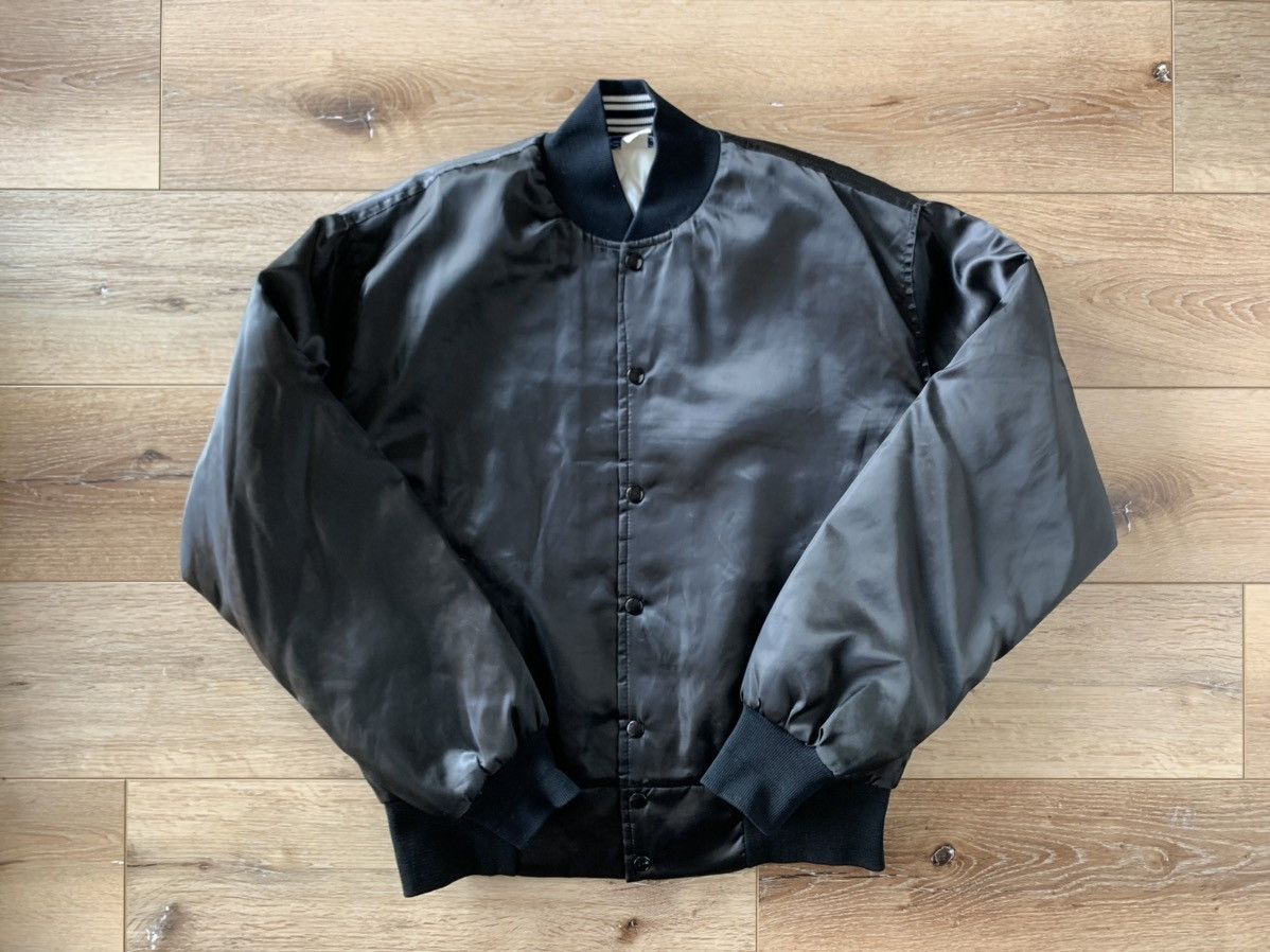 Vintage Rare Heavy Black Satin 90’s Montreux Festival Bomber Jacket ...