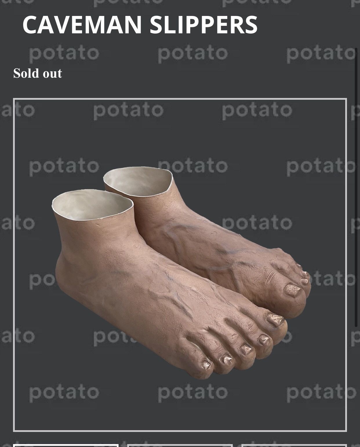 Imran Potato Imran Potato CAVEMAN SLIPPERS (OS) | Grailed