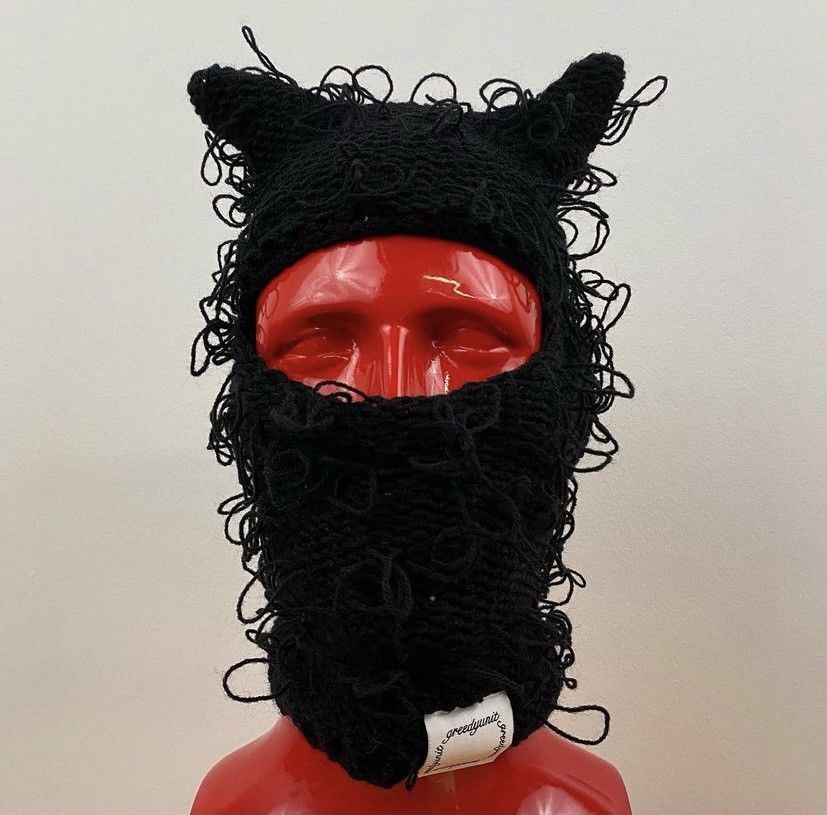 Streetwear GREEDY:UNIT: Black Horns Face Mask | Grailed