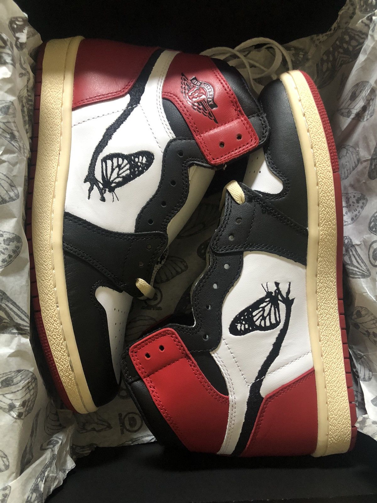 Amac 85’ Butterfly High Black Toe Sneaker Bred | Grailed