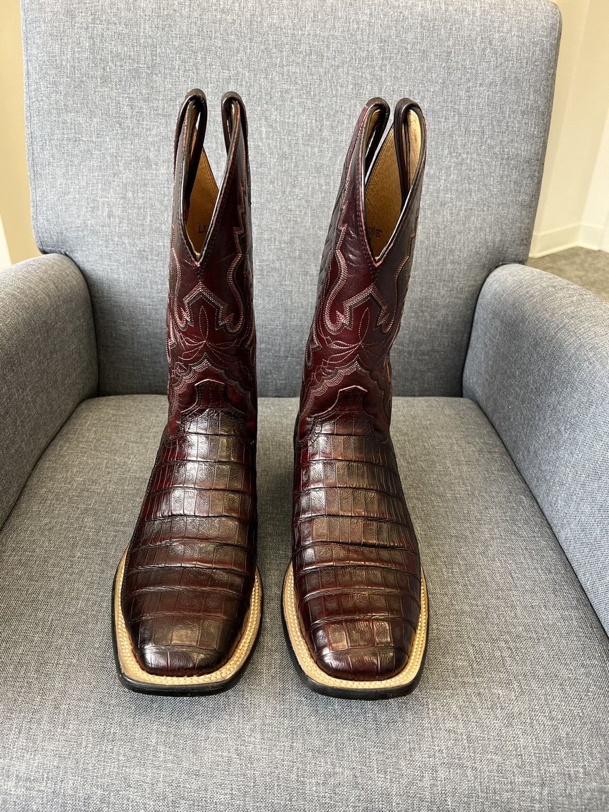 Lucchese FINAL PRICE DROP Nearly New Horseman Boot Caiman Crocodile ...