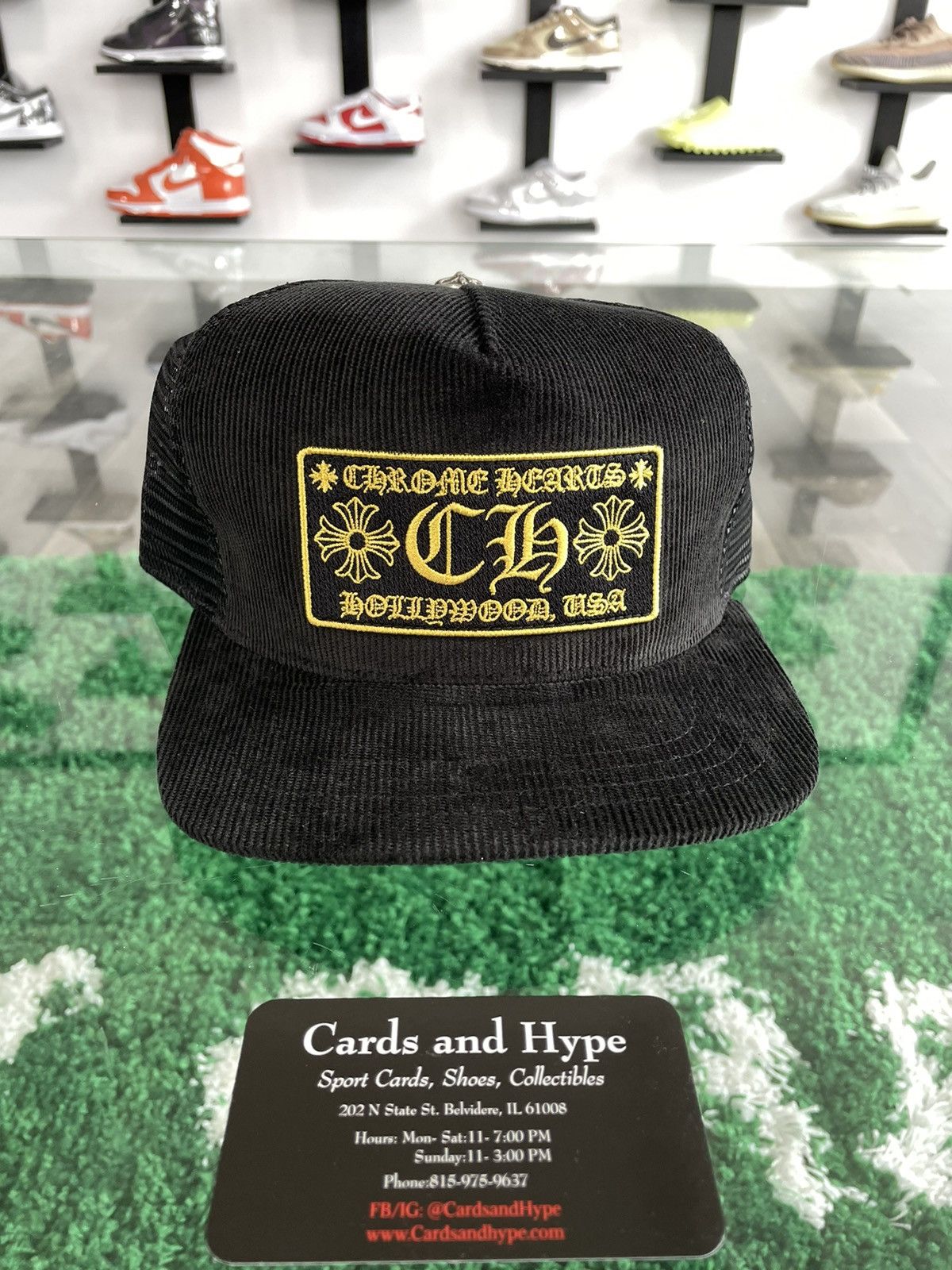 Chrome Hearts Chrome Hearts Corduroy “CH” Trucker Hat | Grailed