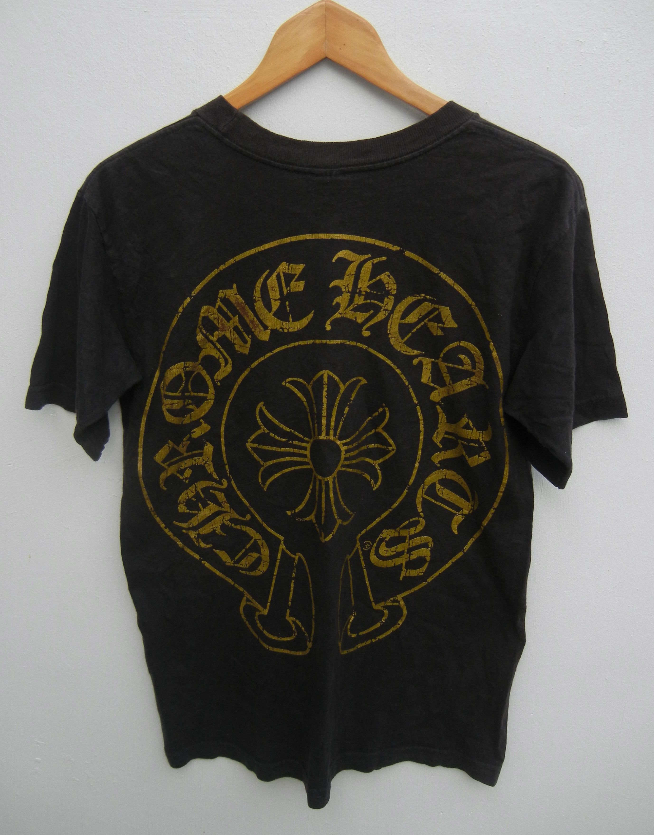 Chrome Hearts FINAL DROP CHROME HEARTS GOTHIC vintage POCKET TEE GOLD ...