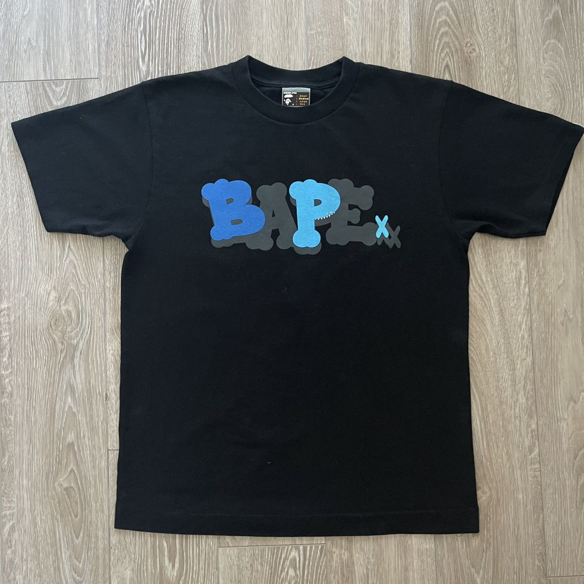 Bape ‘00’s Bape x kaws logo tee | Grailed