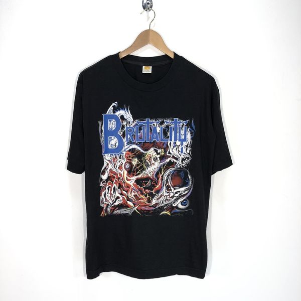 Vintage Vintage 1993 Brutality Screams of Anguish Death Metal Shirt ...