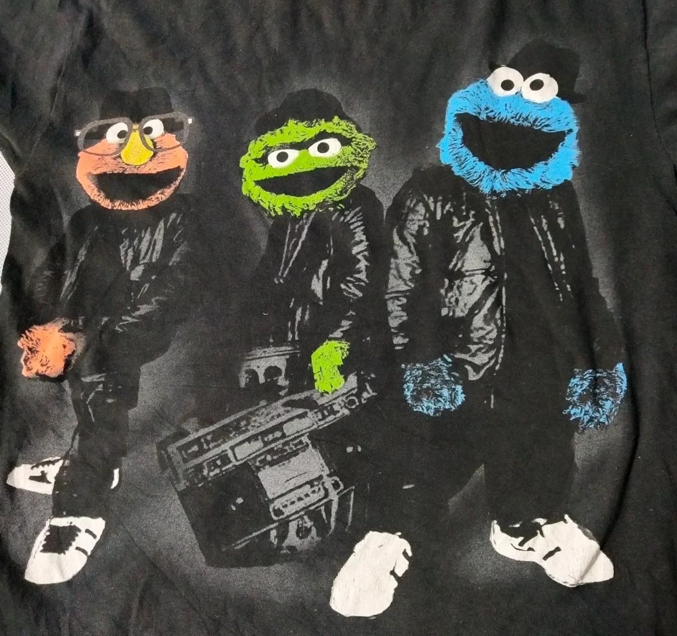 Movie Sesame Street movie Group Tee big logo naruto evengelion | Grailed