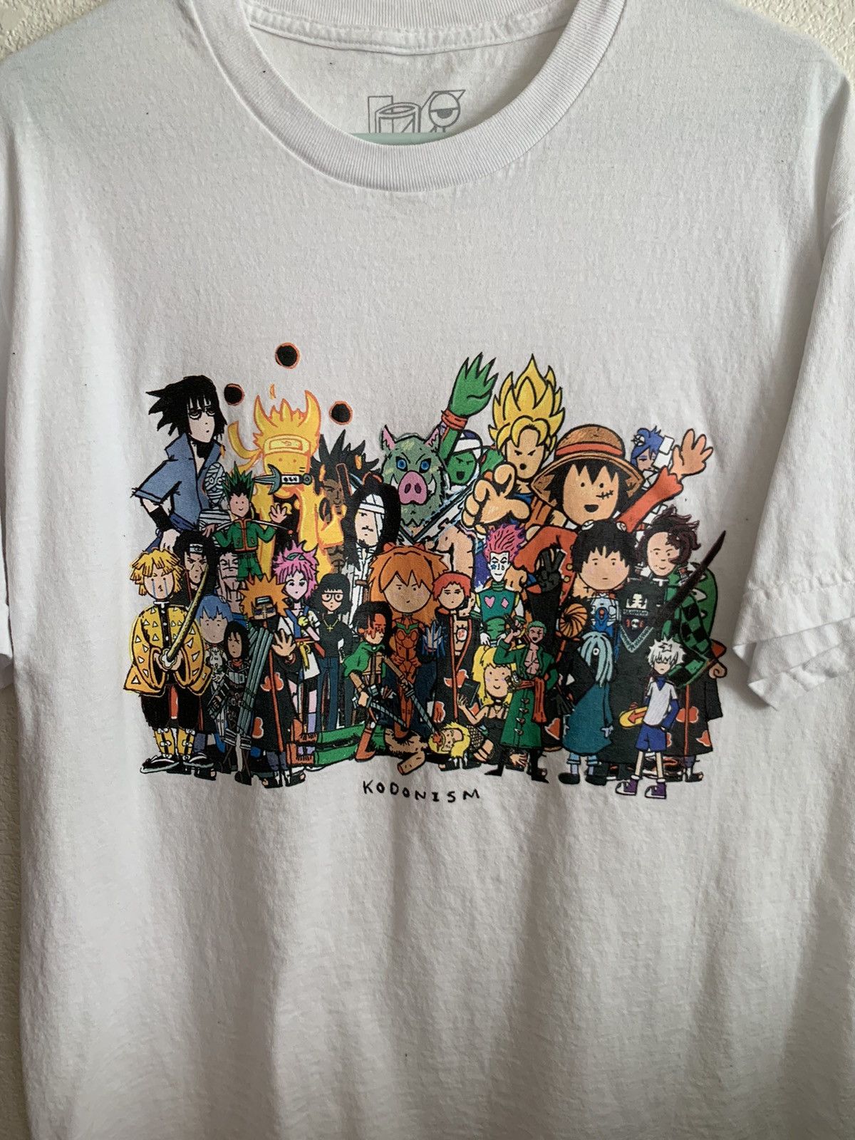 Kodone Crazy Kodone Anime Collage Tee DBZ One Piece Attack on Titan ...
