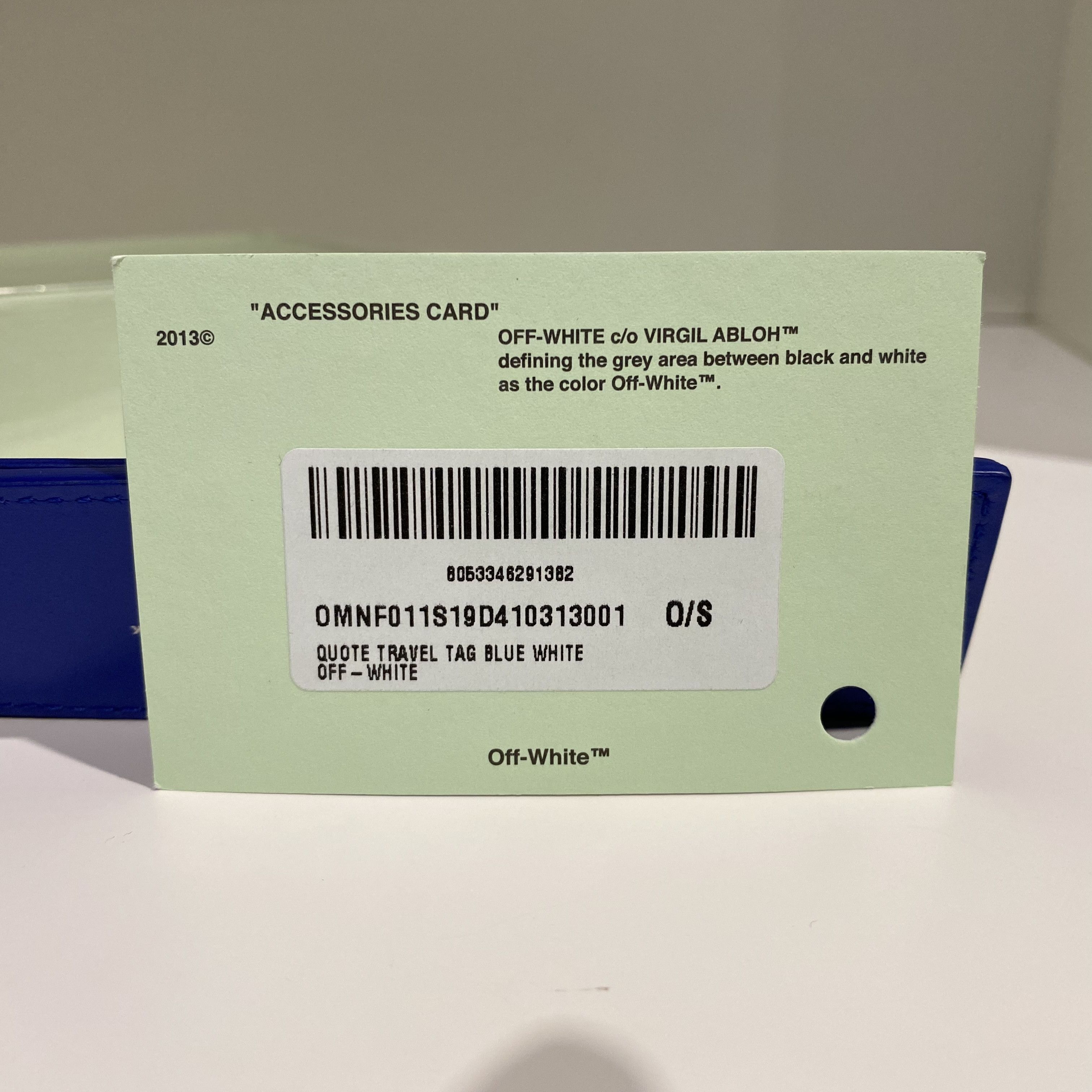 Off-White Off-white Tag Luggage Blue Leather | Grailed