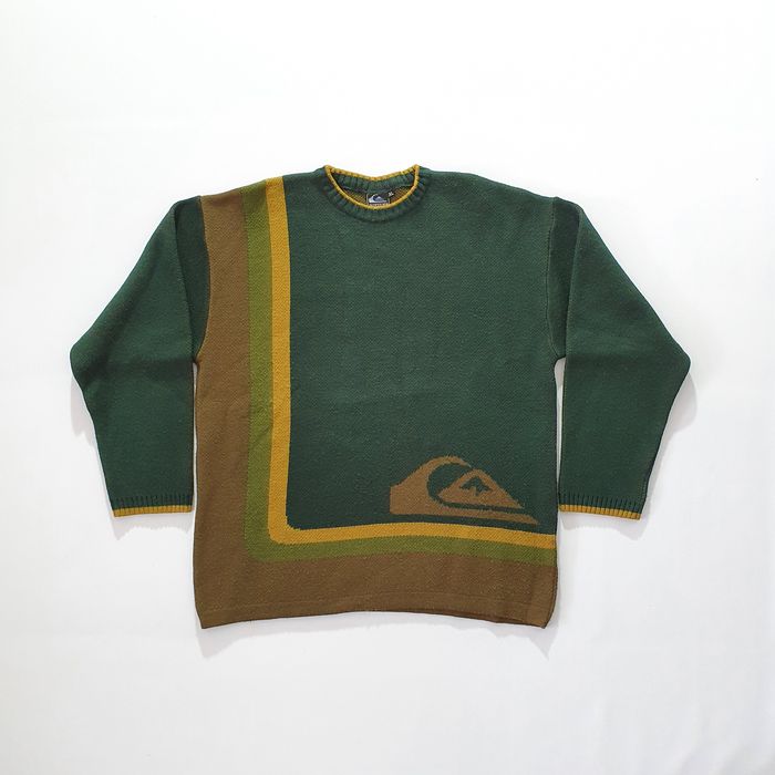Vintage 80s Rare Quicksilver Rare Big Logo Knitted Sweater | Grailed
