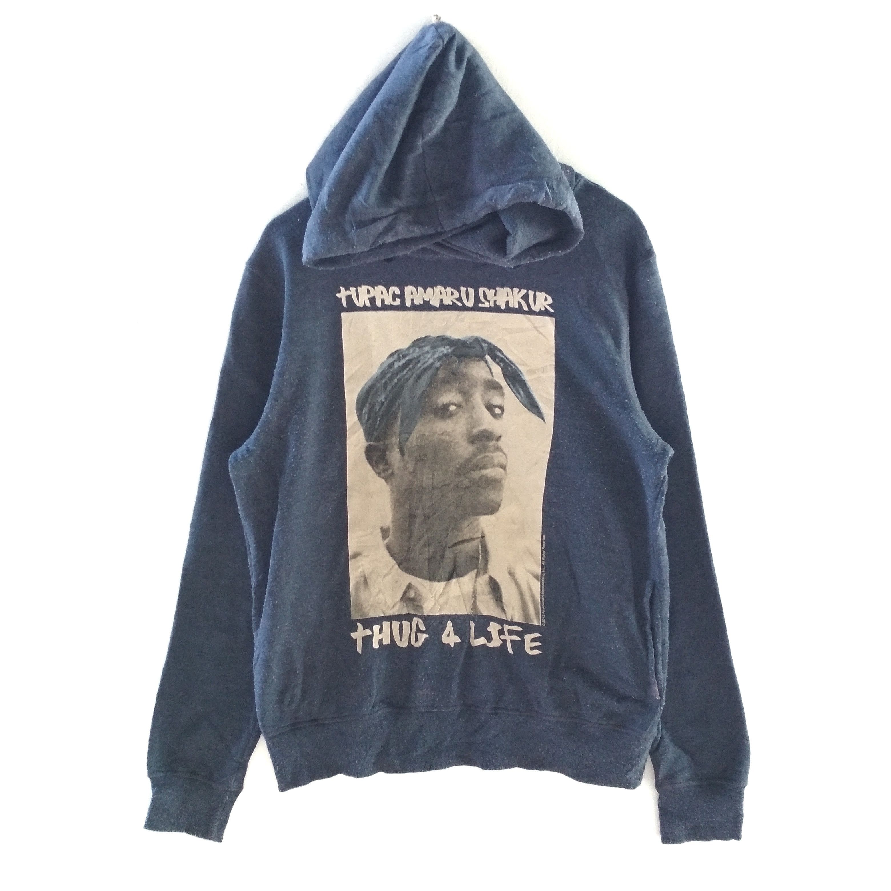 H&M TUPAC AMARU SHAKUR Thug Life Big Print Hoodie Sweatshirt | Grailed