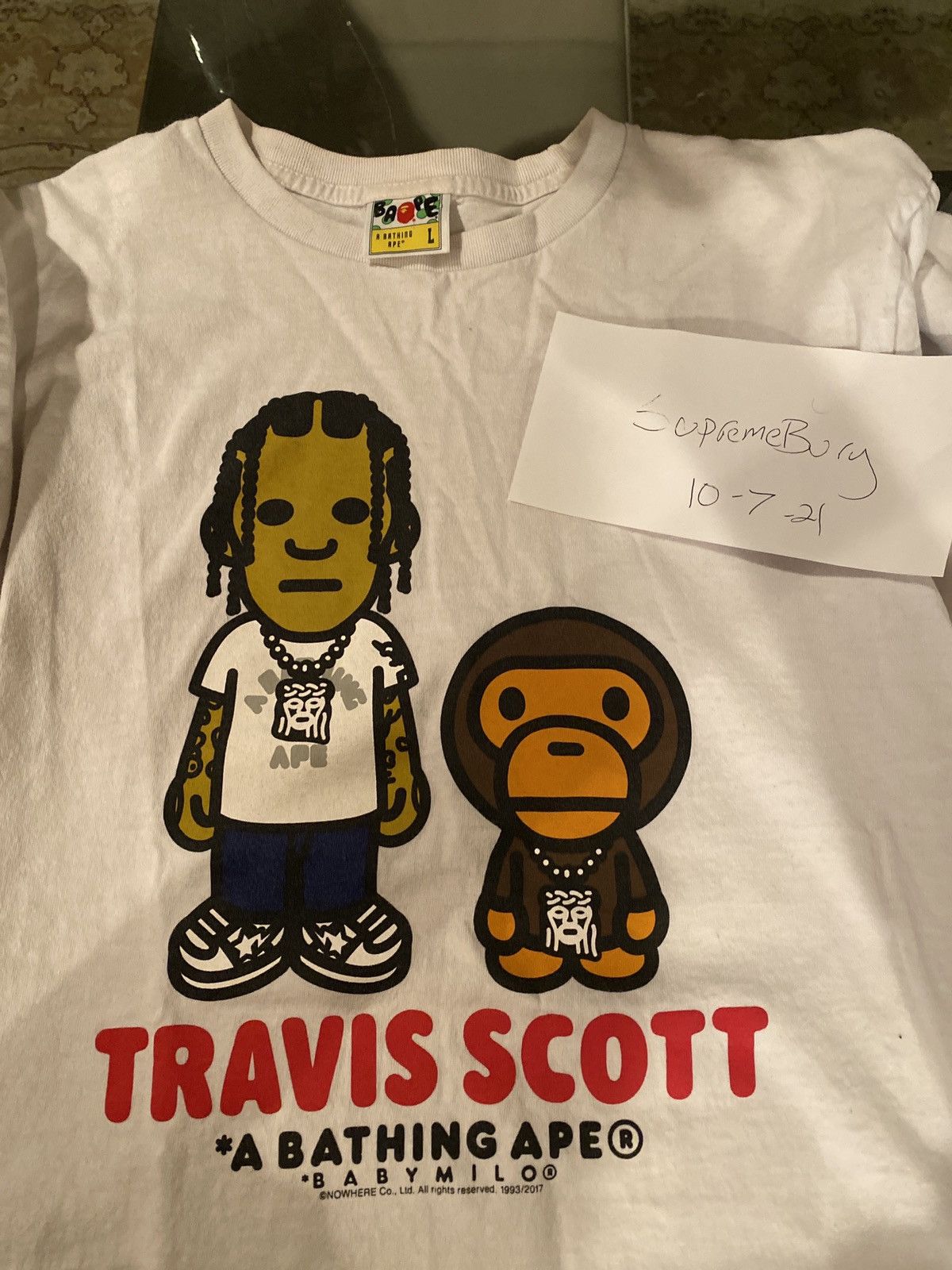 Bape × Travis Scott Bape Travis Scott complex con tee | Grailed