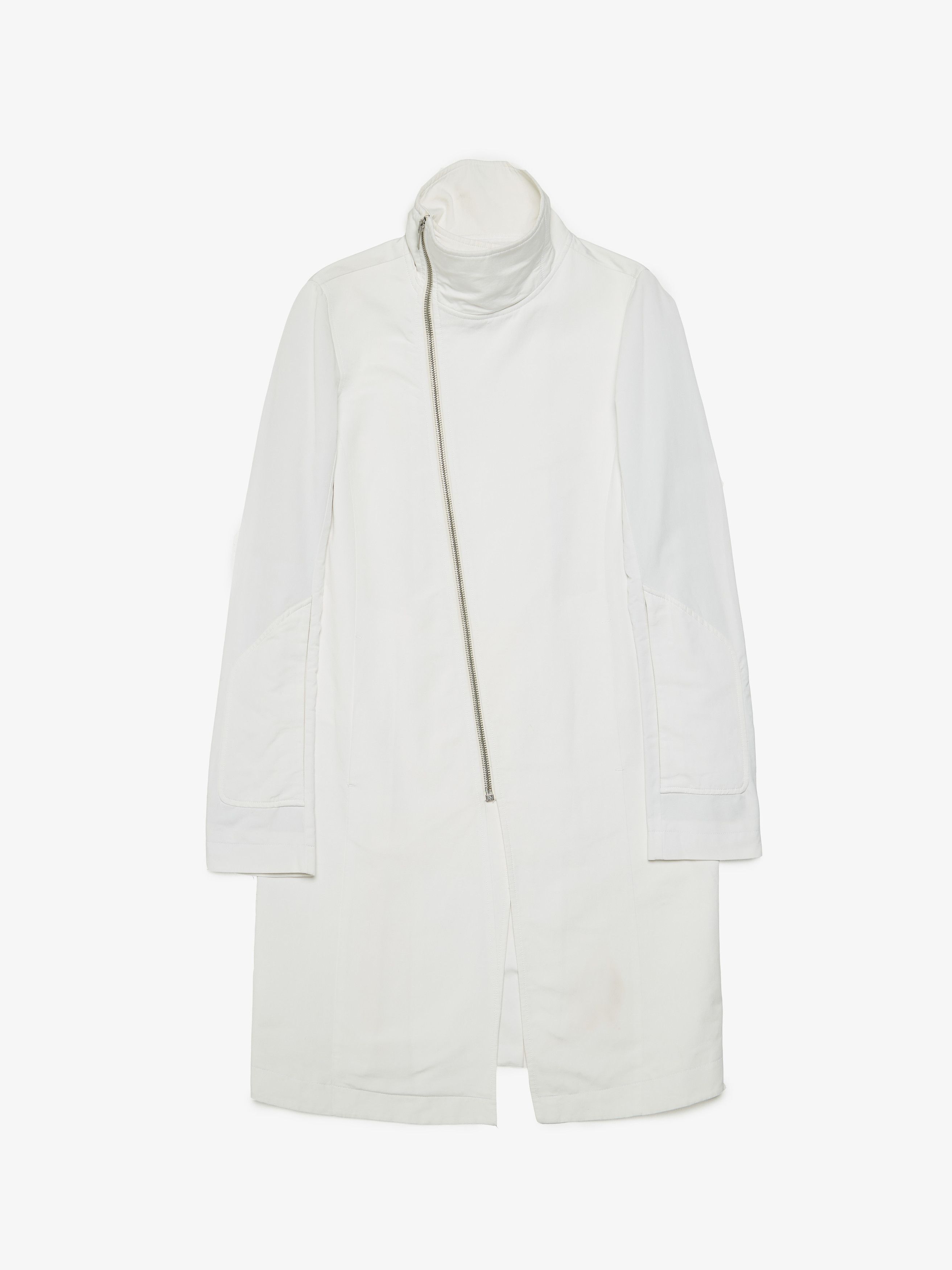 Rick Owens SS09 Strutter Light White Tubeway Coat | Grailed