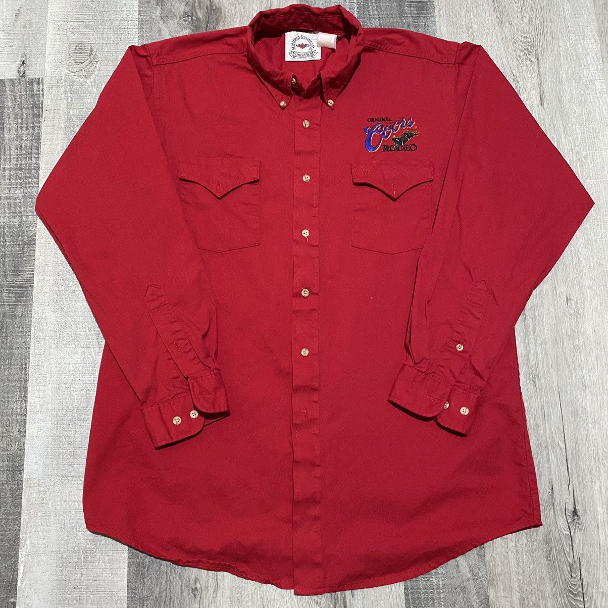 Vintage Vintage Original COORS Rodeo Red Western Button Shirt | Grailed