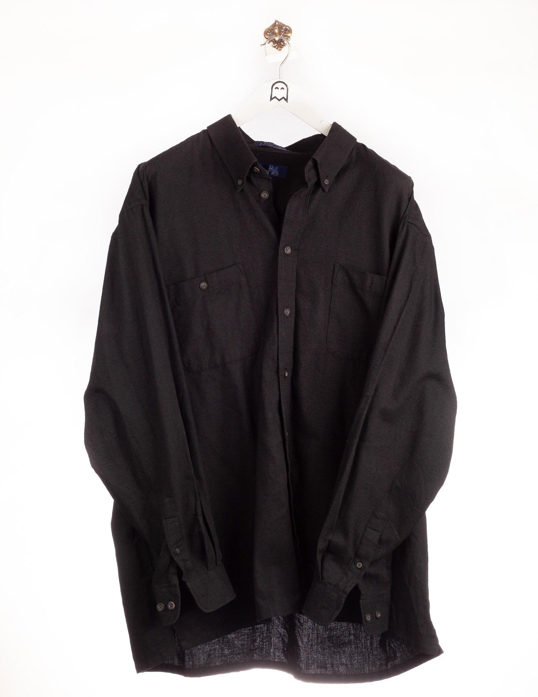 Enro Vintage Enro Flannel Shirt Basic Look Black | Grailed