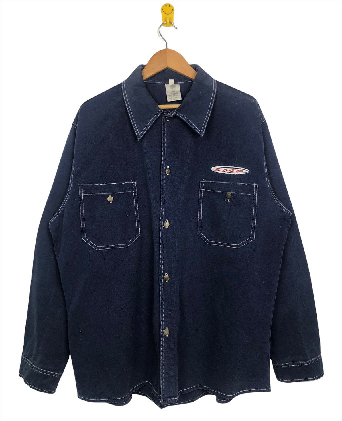 Skategang × Vintage Vintage SMP Chore Jacket Workwear Embriodery Side ...