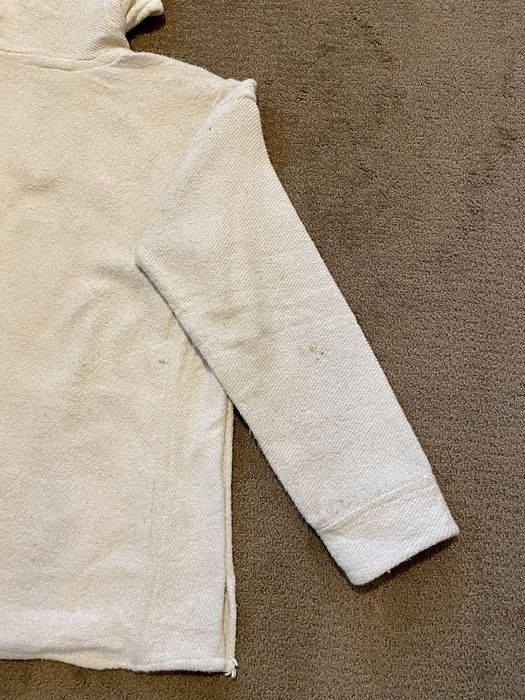 Vintage vtg - plain white drug rug Mexican poncho - large | Grailed