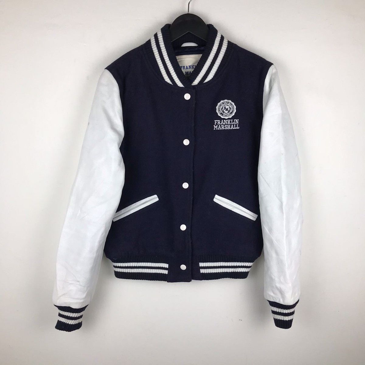 Vintage 🔥NEED GONE🔥AY40 Franklin and Marshall varsity Leather Jacket ...