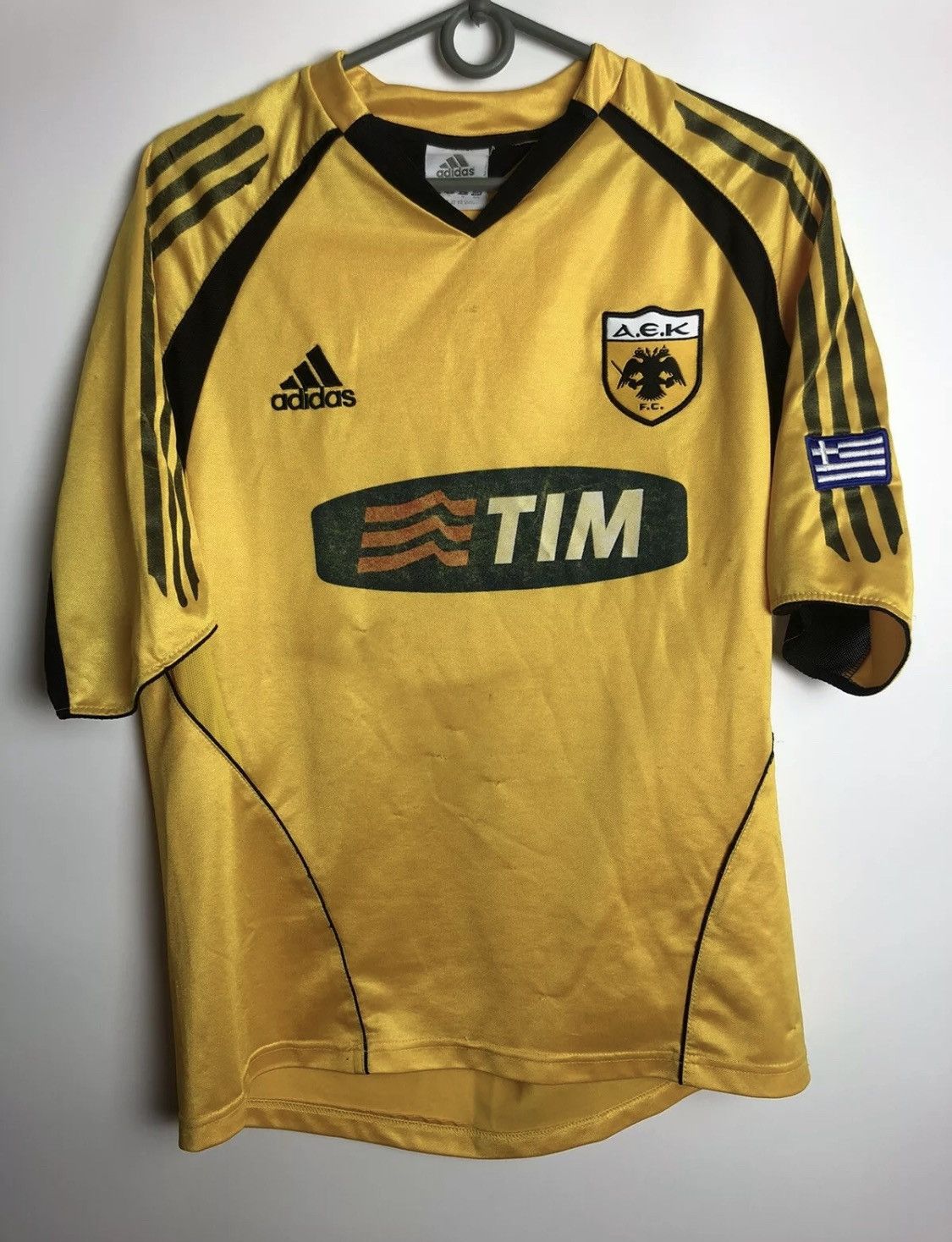 Adidas AEK ATHENS AUTHENTIC FOOTBALL SHIRT ADIDAS GREECE JERSEY | Grailed