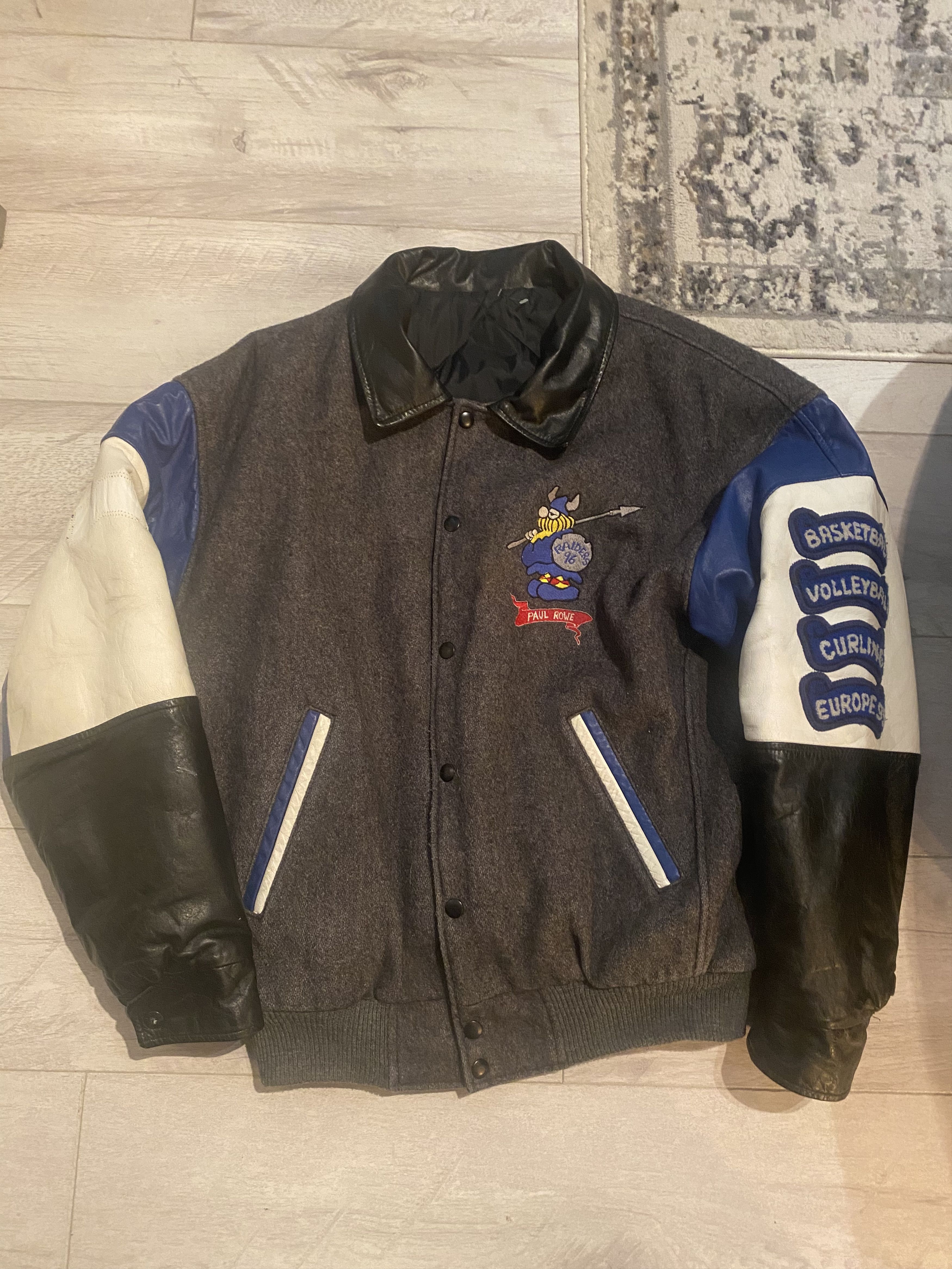 Vintage 1993 Vintage Wool Leather Multicolor Varsity Jacket | Grailed