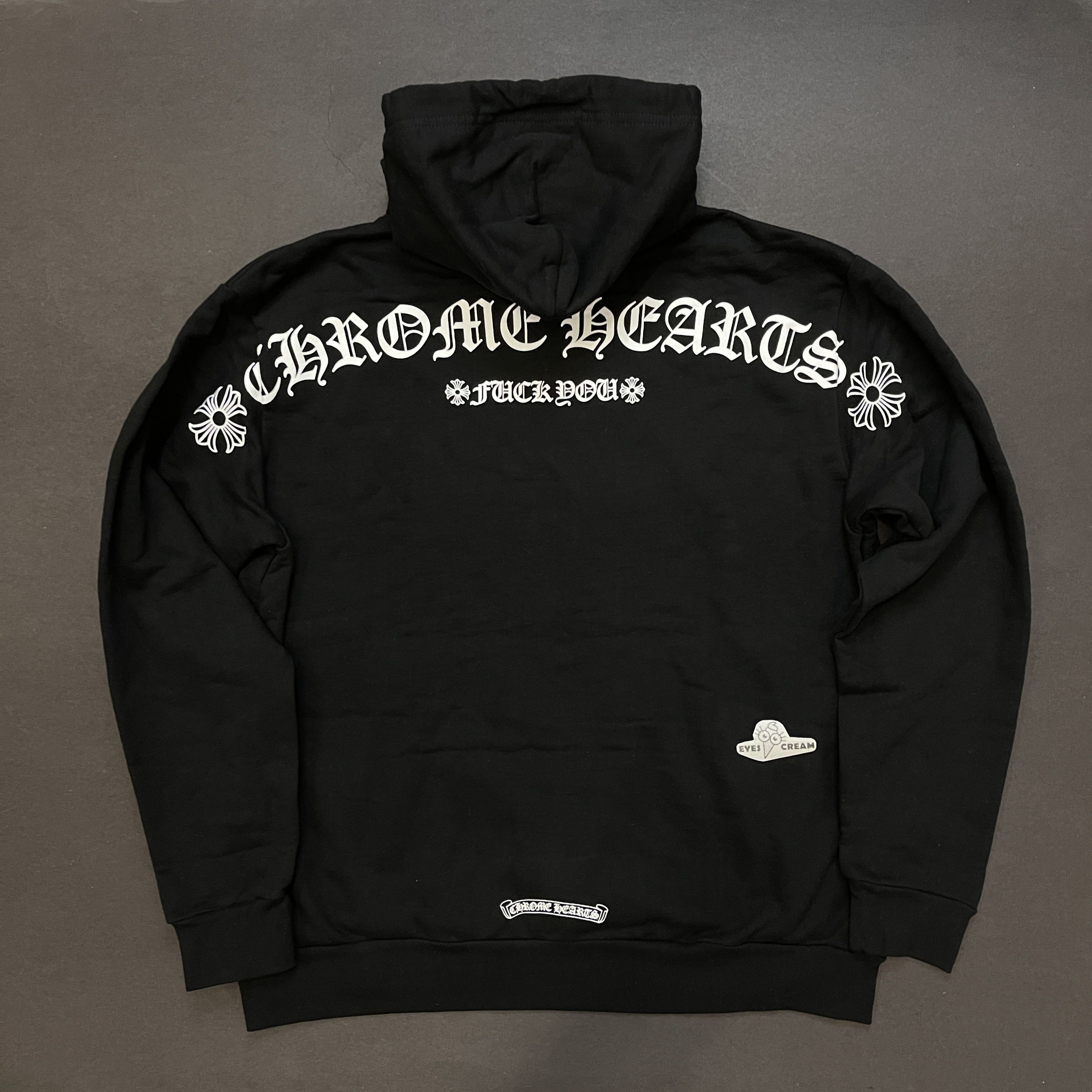 Chrome Hearts DS Chrome Hearts Scroll logo FUXK you hoodie Vlone yeezy ...