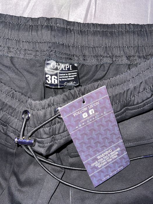 Streetwear GVAPI/GUAPI OBSIDIAN BLACK REFLECTIVE 3M CARGO PANTS SIZE L ...