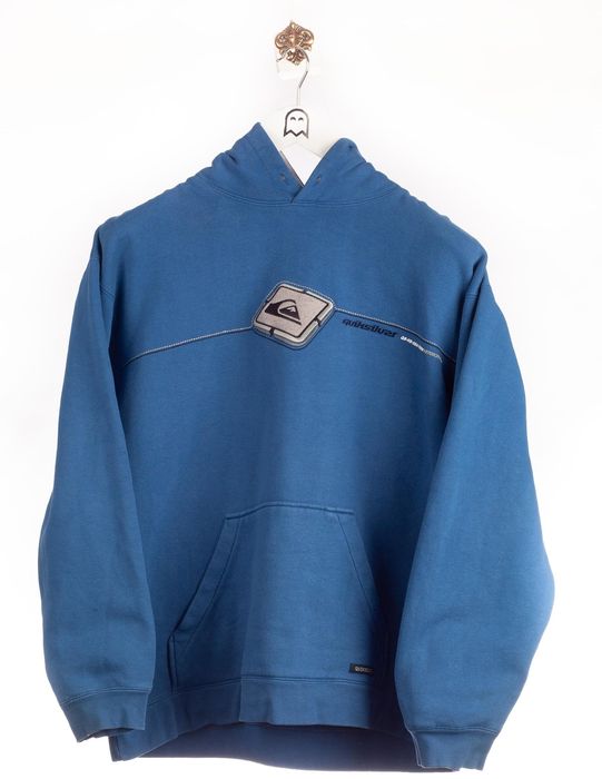 Quicksilver Vintage Quiksilver Hoodie Logo Embroidery Blue | Grailed