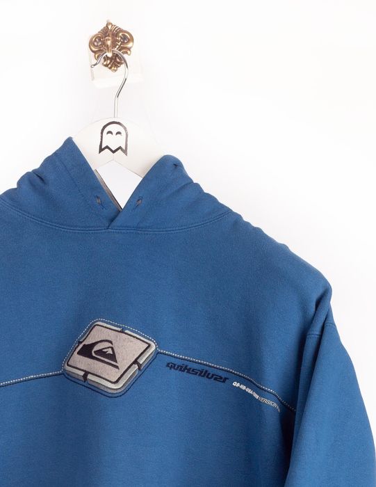 Quicksilver Vintage Quiksilver Hoodie Logo Embroidery Blue | Grailed