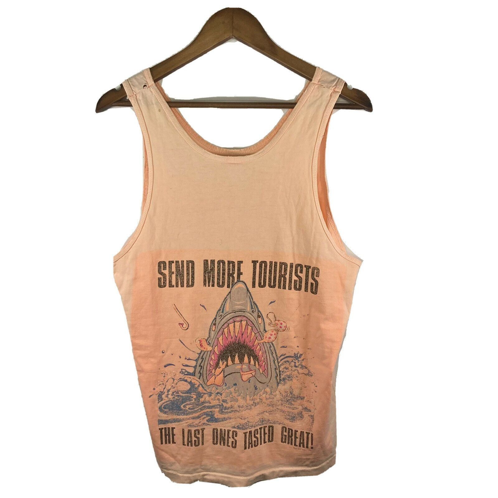 Vintage Vtg Jaws Great White Shark Tourist Funny Horror Movie Body ...