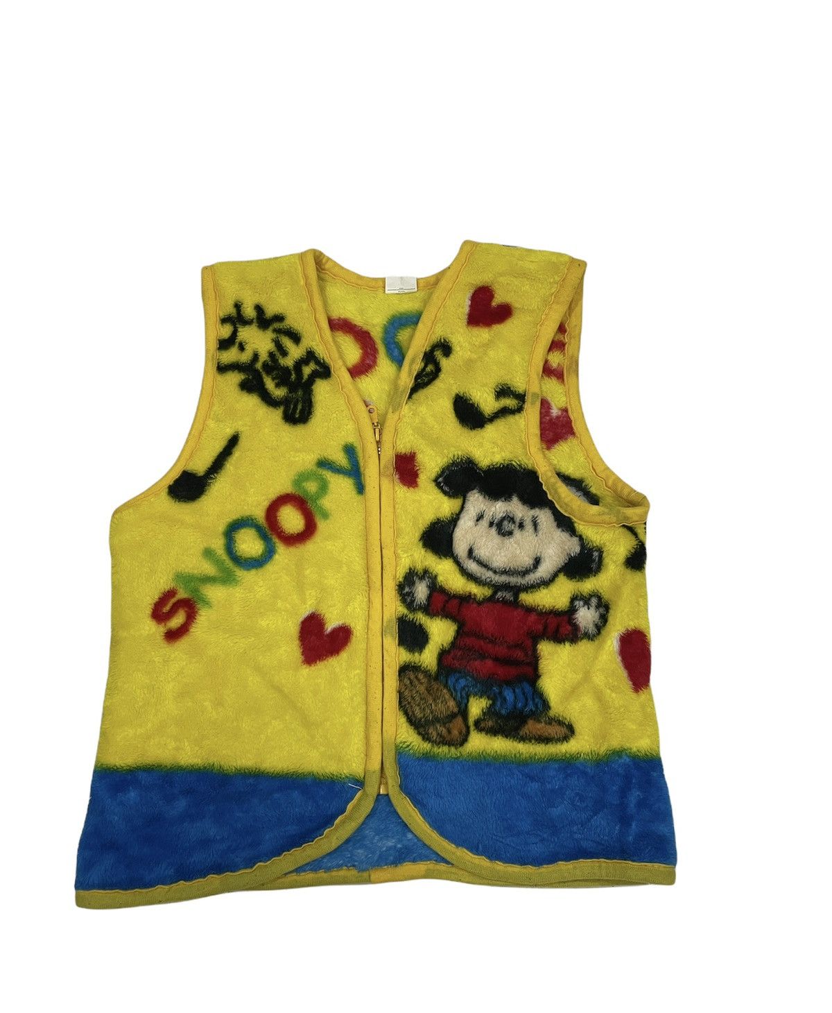 Peanuts Peanuts Snoopy Vest Big Logo sleeve Mirror Printed cartoon ...