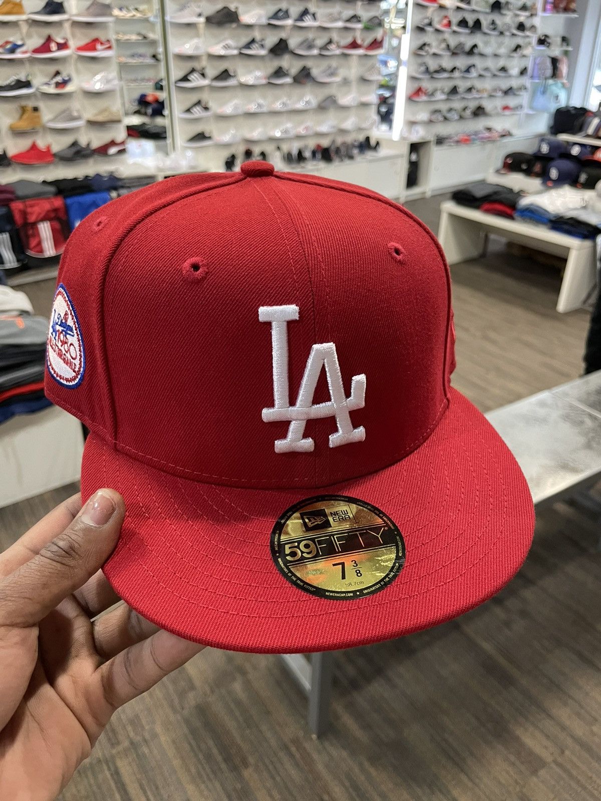 New Era Los Angeles Dodgers Red Fitted *All Sizes* Grey UV 🔥 | Grailed