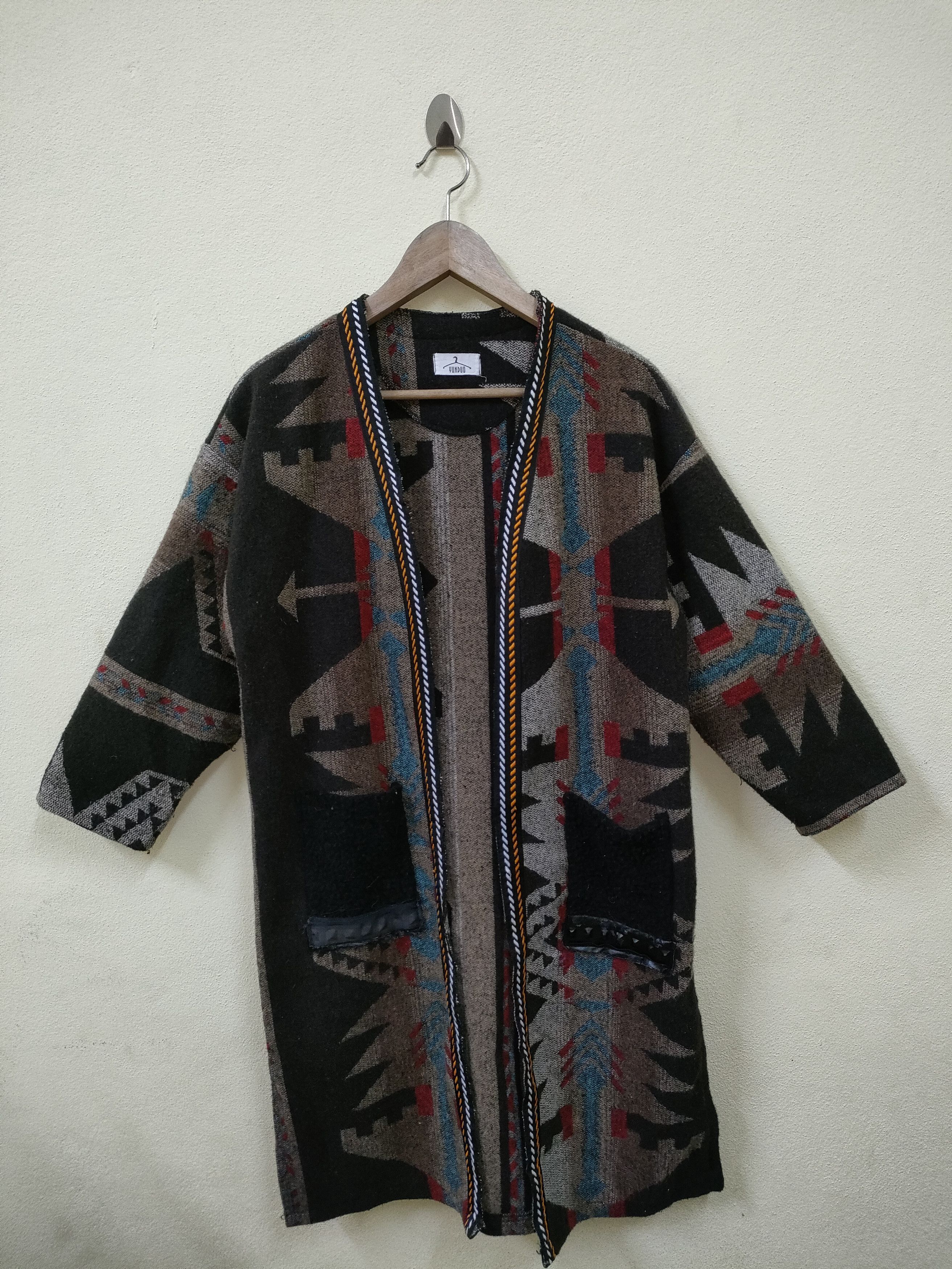 Japanese Classic Script × Native × Navajo Yunduo Navajo Cardigan ...