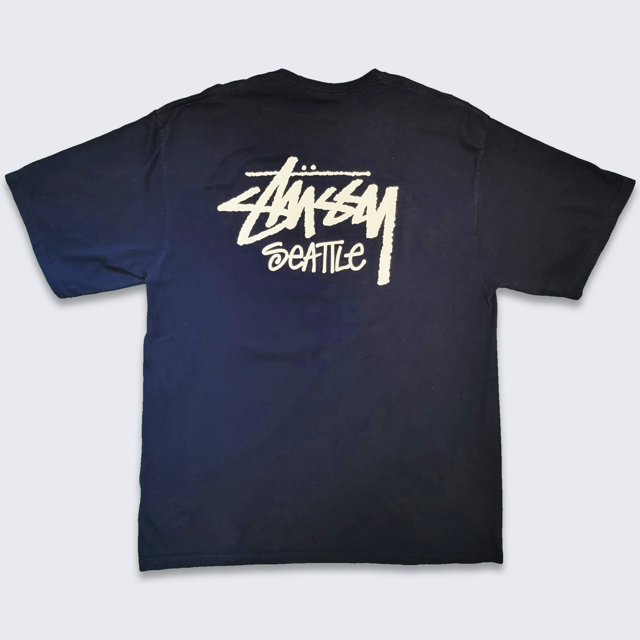 Stussy Stussy Seattle Store Navy Blue T-Shirt | Grailed