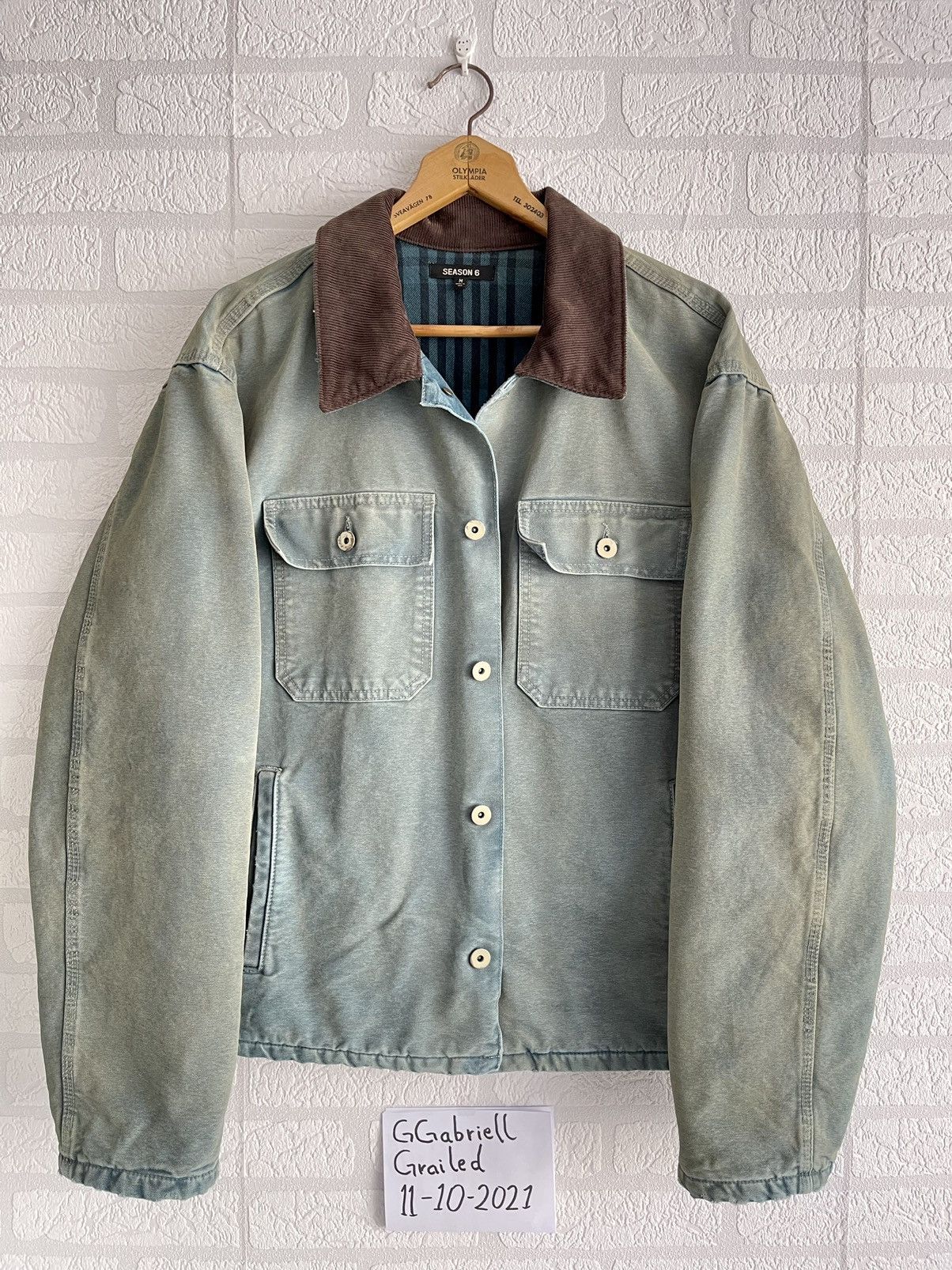 Yeezy Season Yeezy Season 6 Flannel Lined Denim Jacket Glacier | Grailed