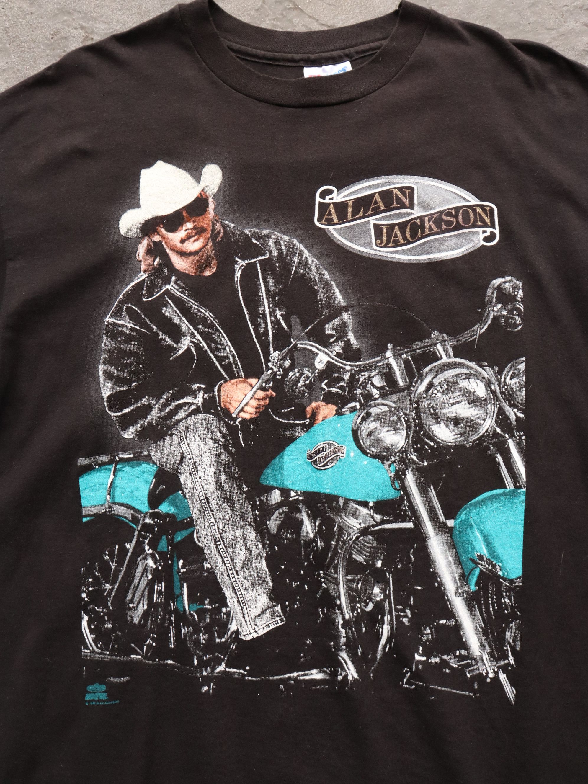 Band Tees × Hanes × Vintage Vtg. 1992 Alan Jackson Harley Davidson ...