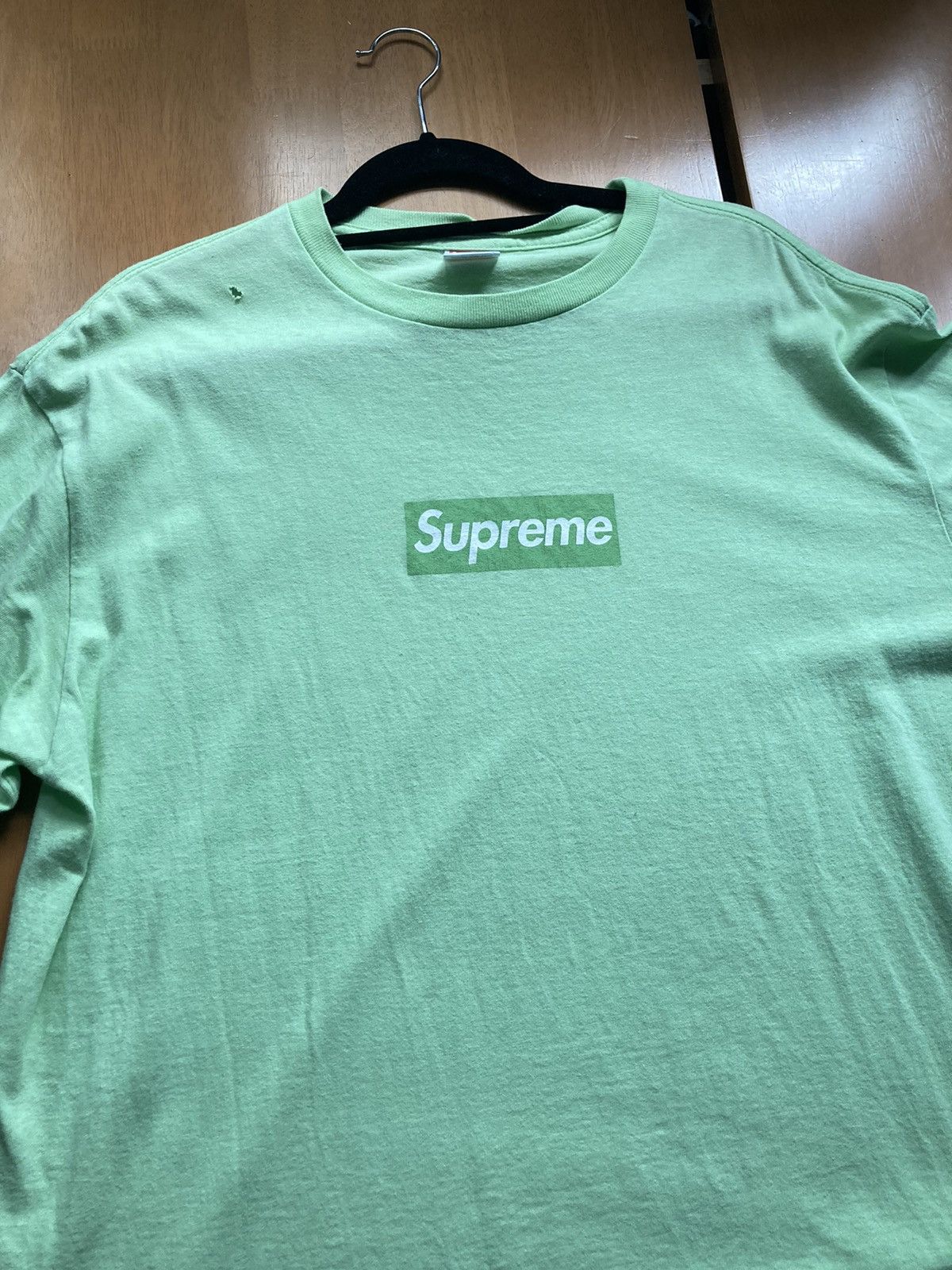 Supreme × Vintage Supreme 2007 Lime Green Box Logo | Grailed