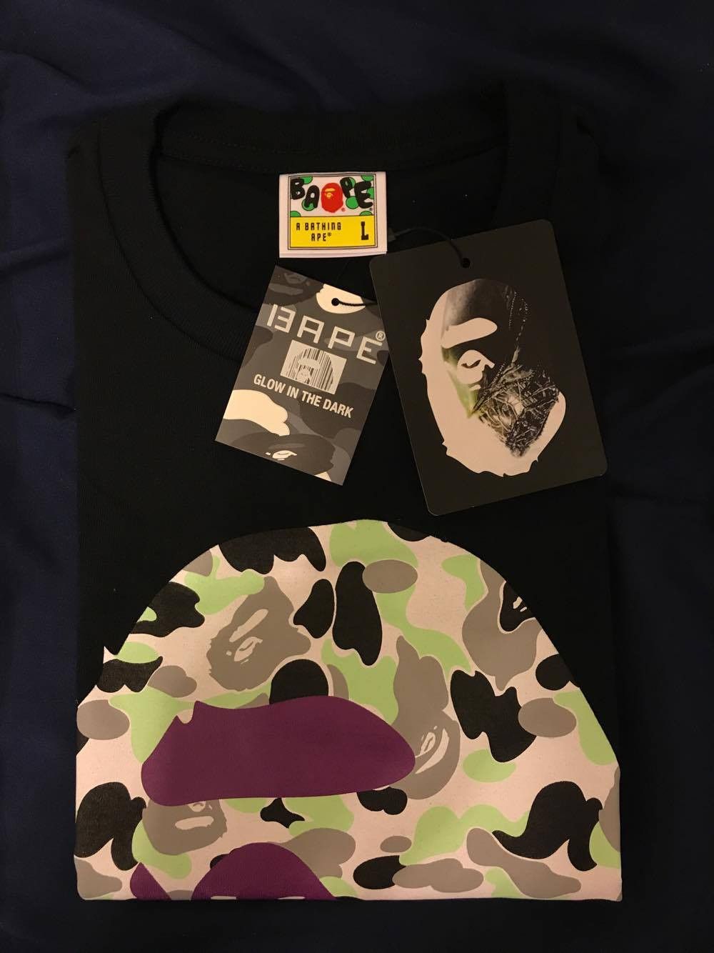 Bape ALIEN BIG APE HEAD FACE HUGGER TEE | Grailed