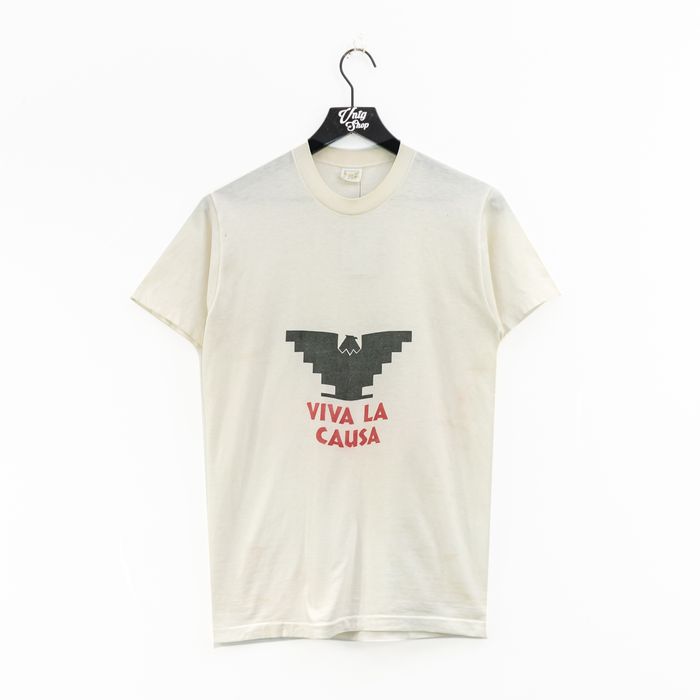 Vintage Vintage 70s Cesar Chavez Viva La Causa T-Shirt Size Small | Grailed