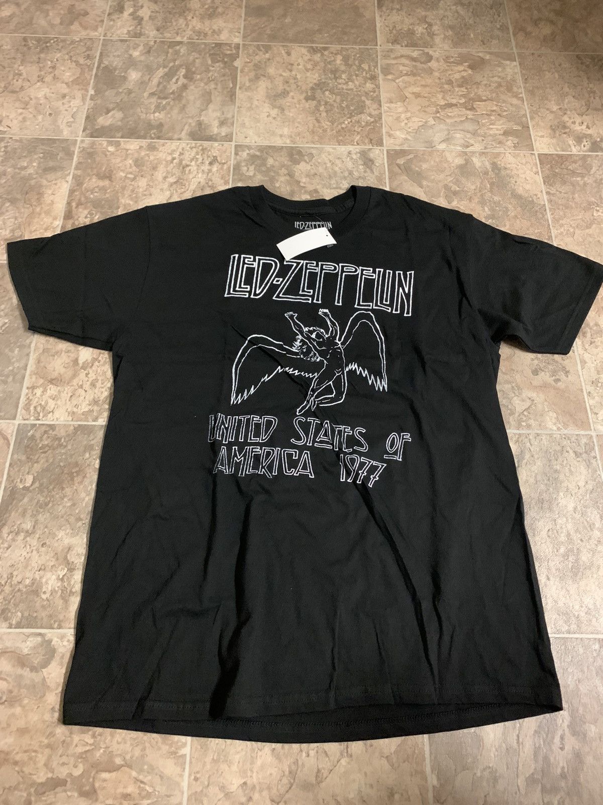 Led Zeppelin Deadstock Retro Led Zeppelin Chalk-Like Stencil Tee | Grailed