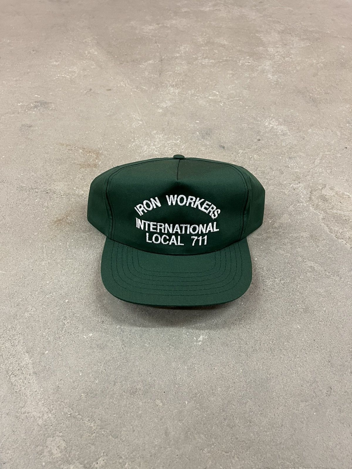 Streetwear × Vintage 90s "Iron Workers" Green Hat | Grailed