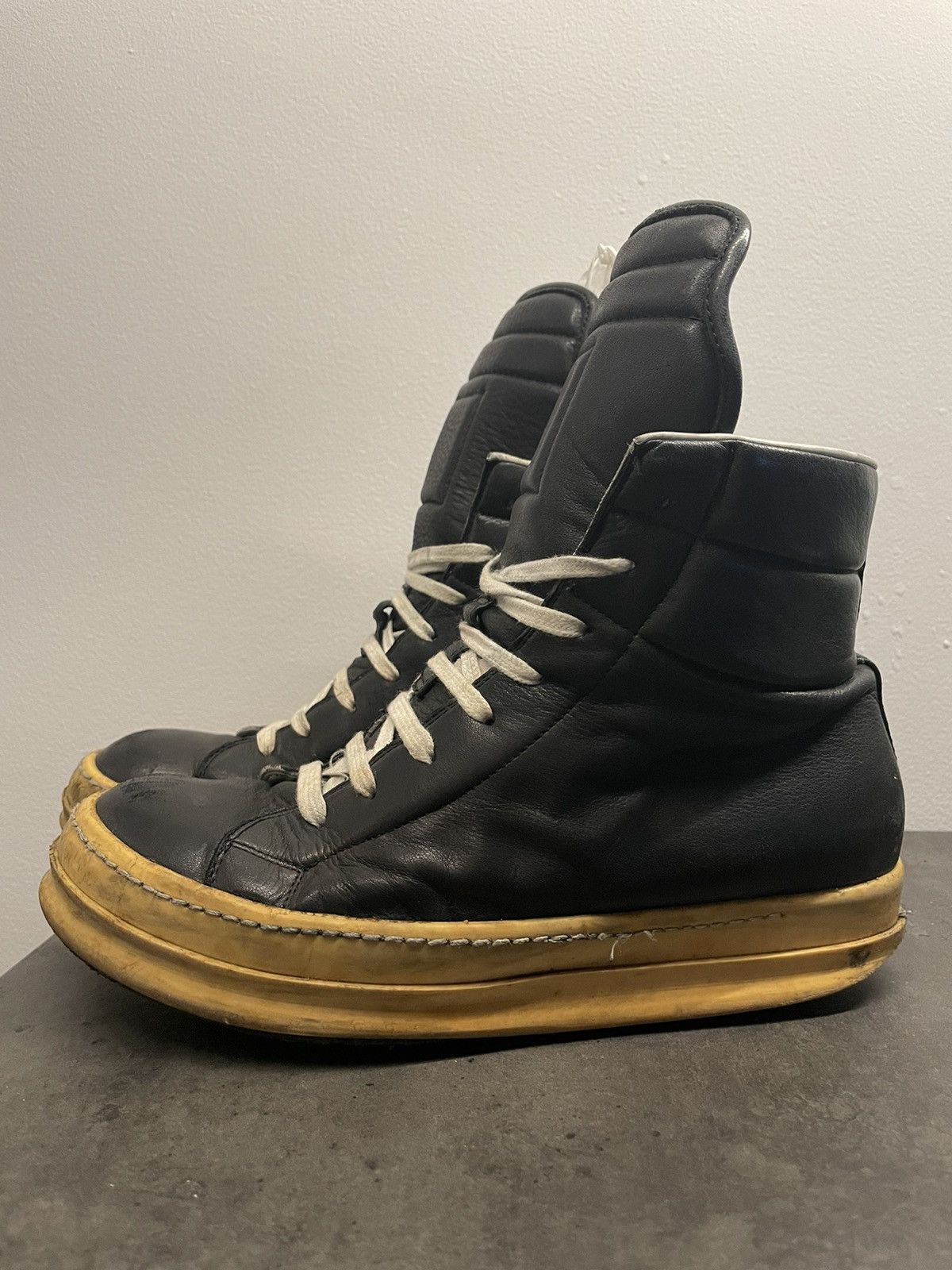Rick Owens Extremely Rare Vintage OG Black Geobasket High Dunk Sneaker ...
